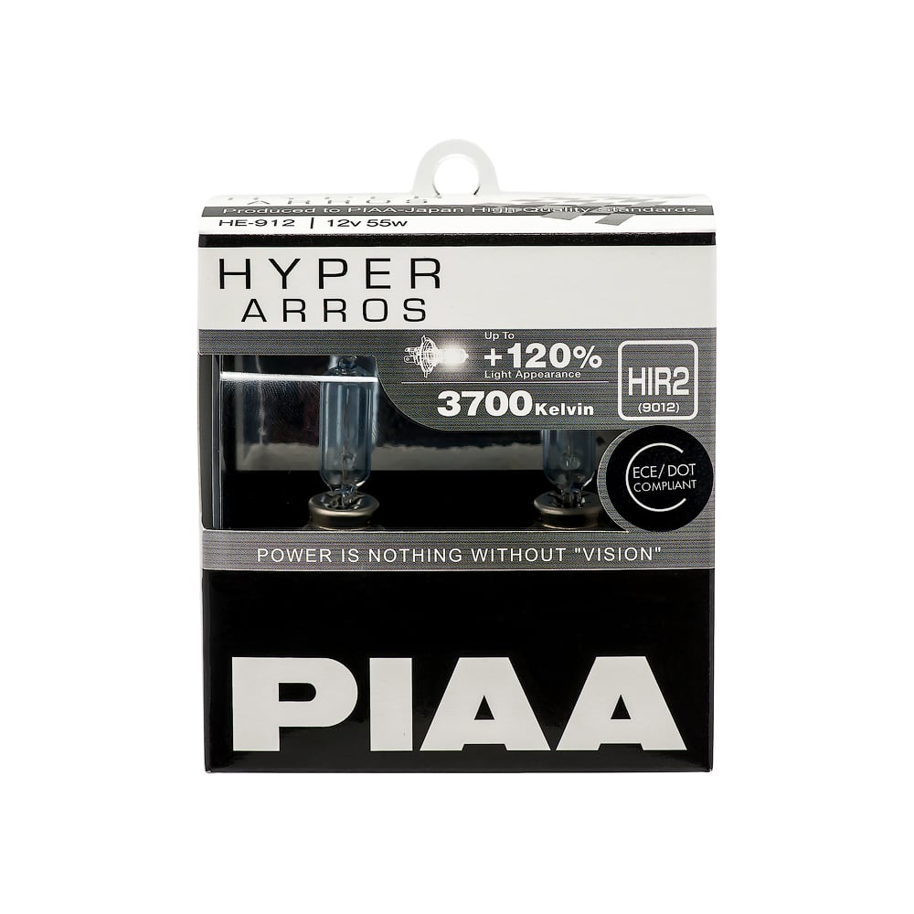 Галогенные лампы Piaa HYPER ARROS HIR2, 3900 K, 55 Вт, 2 шт., светоотдача +120 HE-912-HIR2 ...