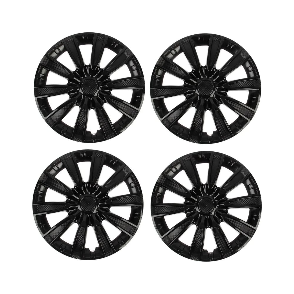 Колесные колпаки TORSO R16 Tornado, черный глянец карбон, набор 4 шт ...