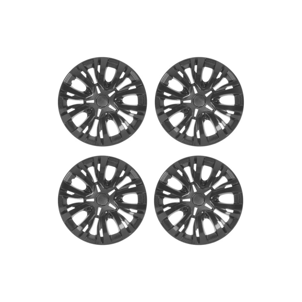 Колесные колпаки TORSO R16 ЛИОН, черный глянец, набор 4 шт. 2471929 ...