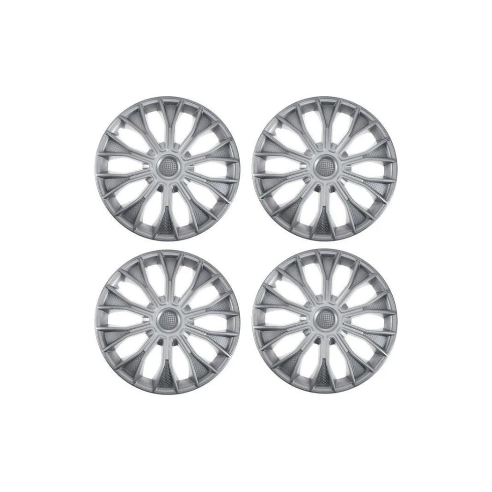 Колесные колпаки TORSO R16 ВОЛТЕК, серебристый, карбон, набор 4 шт ...