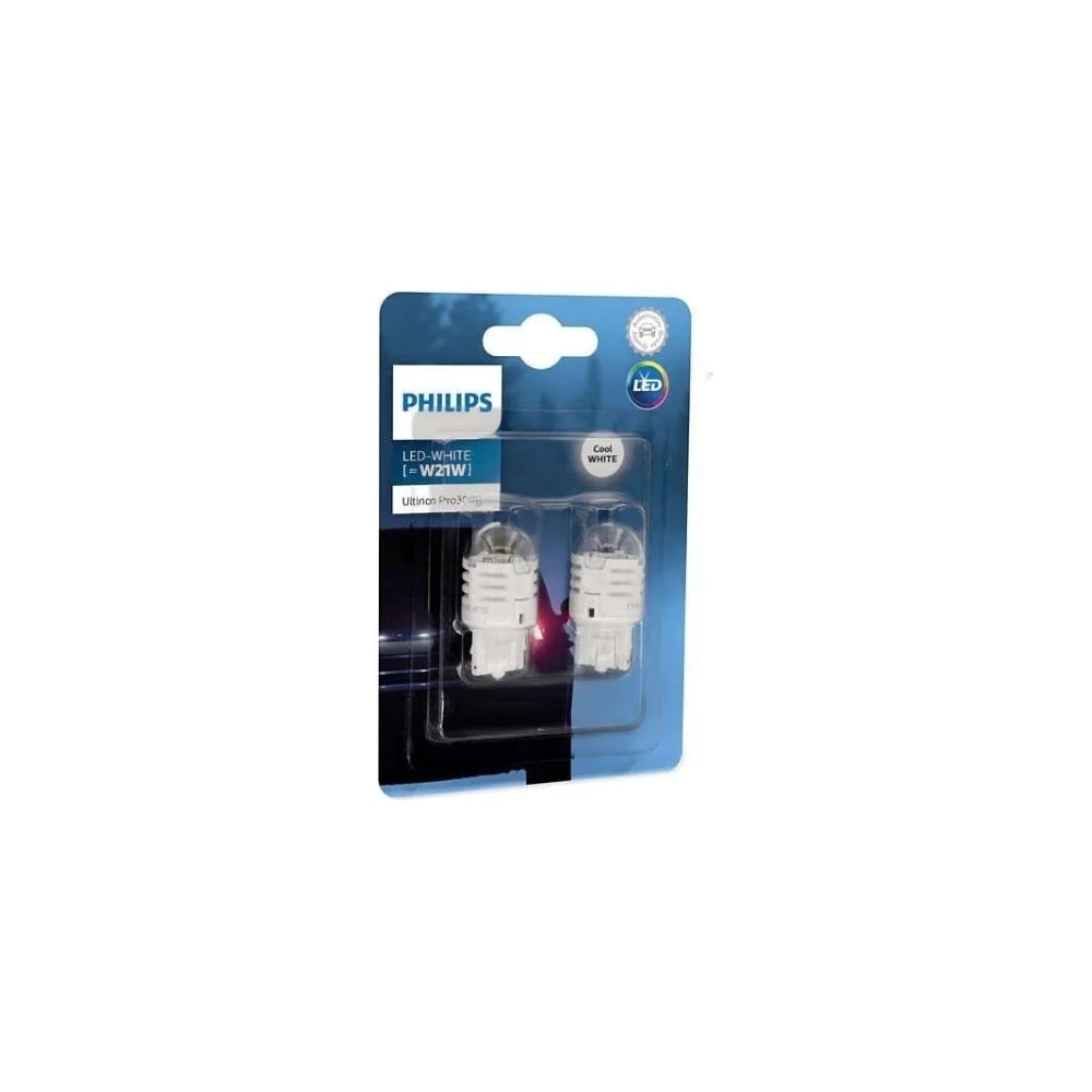 Автолампа PHILIPS W21W, W3х16d, LED WHITE Ultinon Pro3000, SI 6000 К ...