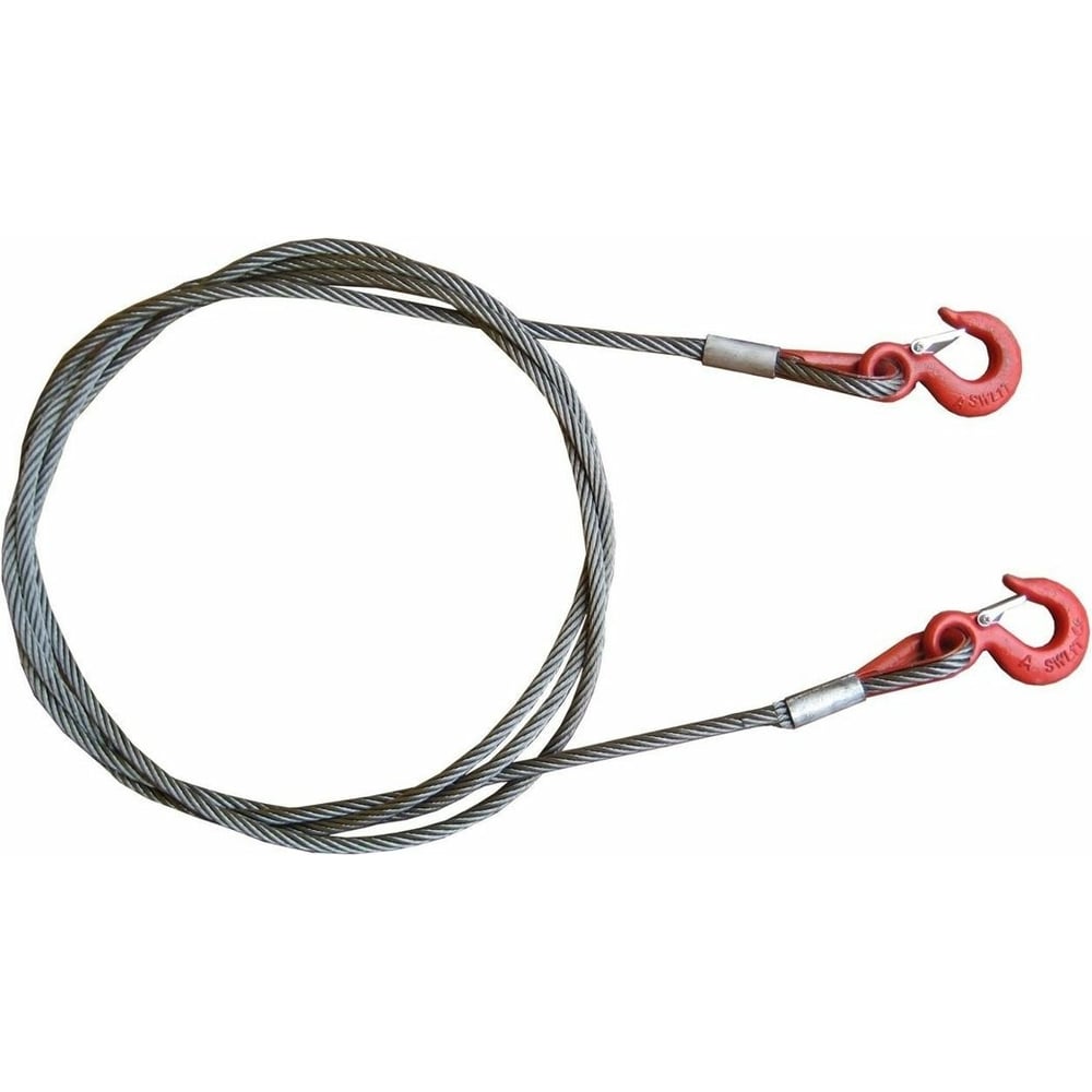 Буксировочный стальной трос Tplus 8 т 10 м Крюк/Крюк d: 9.6 мм T000278 - выгодная цена, отзывы ...