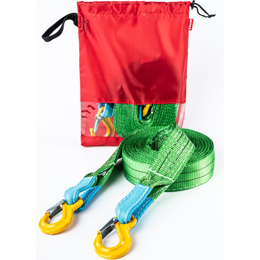 Усиленный буксировочный трос Tplus 12 т 5 м Крюк/Крюк + мешок T017813 - выгодная цена, отзывы ...