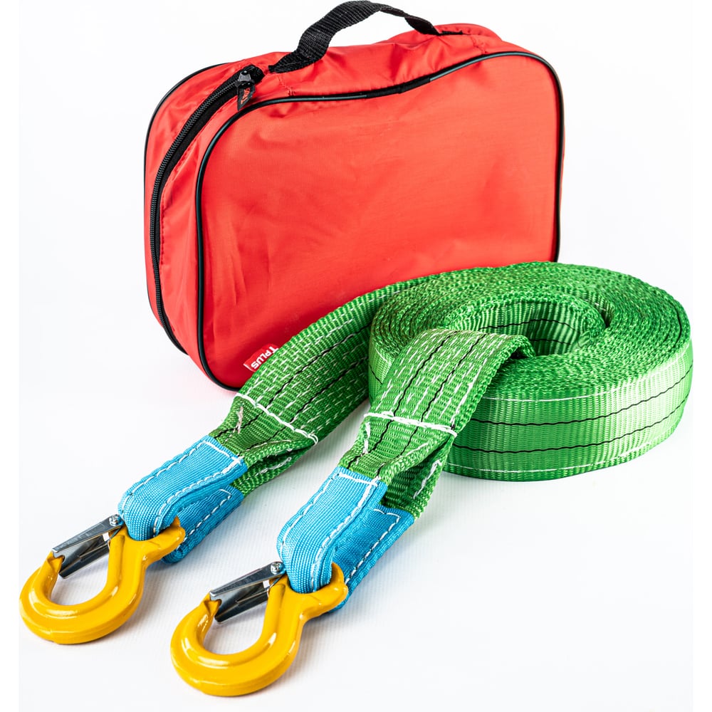 Усиленный буксировочный трос Tplus 12 т 5 м Крюк/Крюк+ сумка T016848 - выгодная цена, отзывы ...