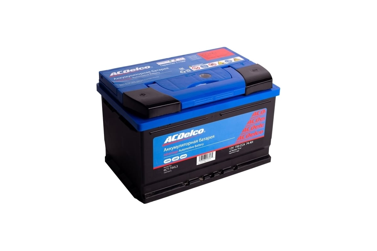 Аккумулятор ACDelco 74-З-L прямая полярность 19375473 - выгодная цена, отзывы, характеристики ...