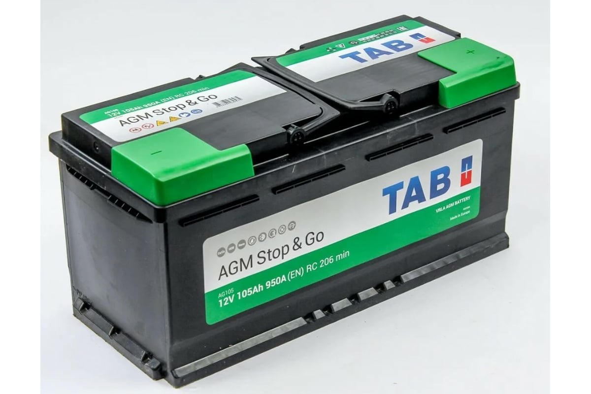 Аккумуляторная батарея TAB AGM Stop&Go 6СТ-105.0 213105 - выгодная цена ...