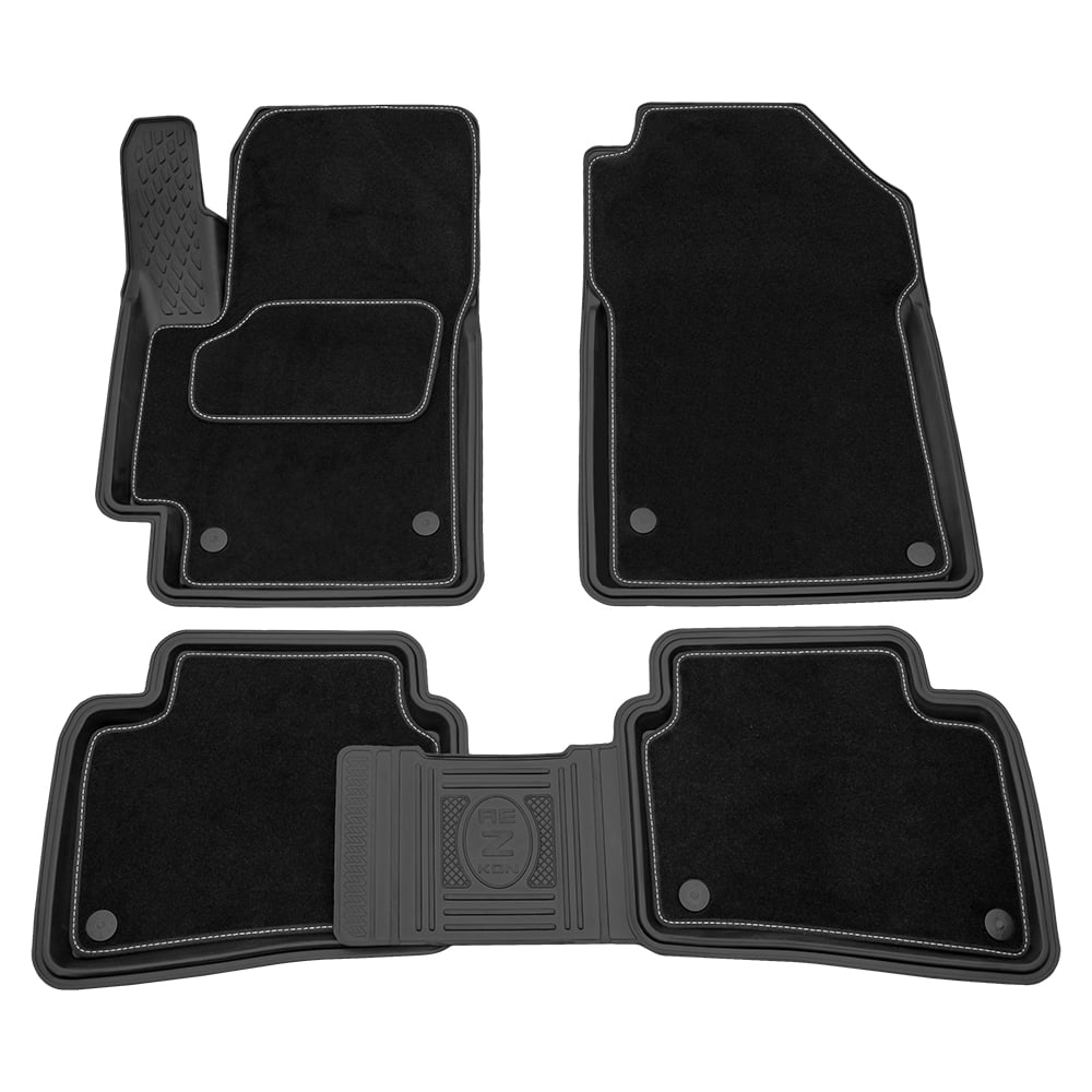 Салонный резиновый коврик REZKON Transformer черный для Kia Seltos 20-Н ...