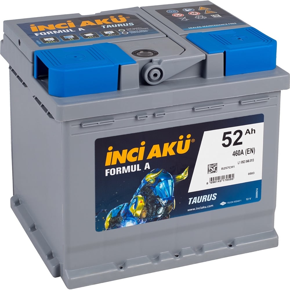Аккумулятор INCI AKU Formul A 52R, 460 A, 207x175x190 мм 451277 ...