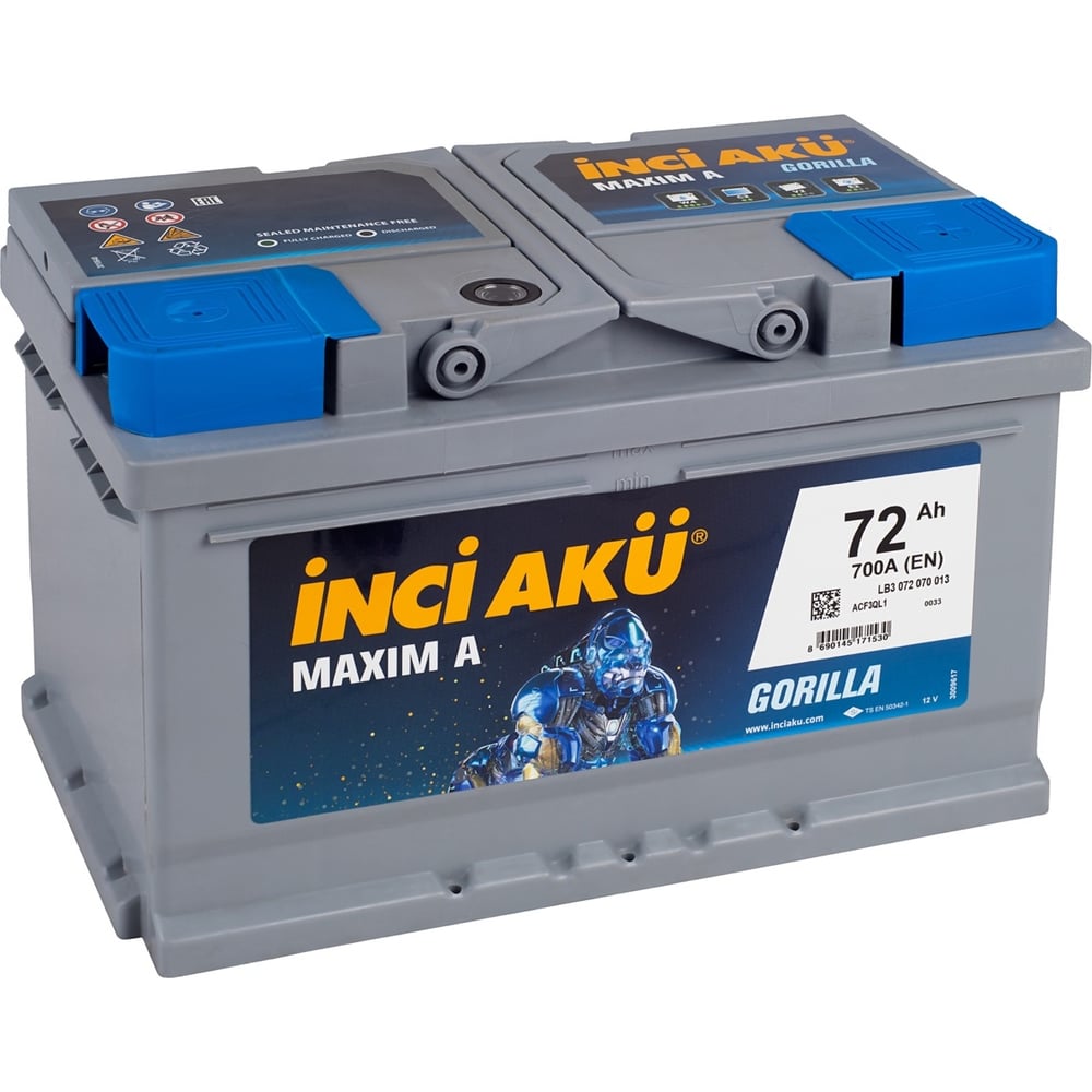 Аккумулятор INCI AKU Maxim A 72RS, 700 A, 278x175x175 мм 461667 ...