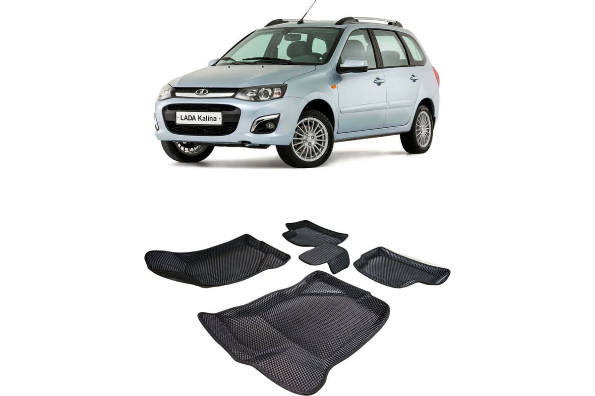 Ковры в салон автомобиля Eva Smart lada kalina пресс борта 2004 - 2018 ...
