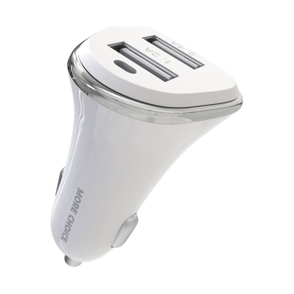 Автомобильное зарядное устройство More Choice 2USB 2.4A AC22 White ...