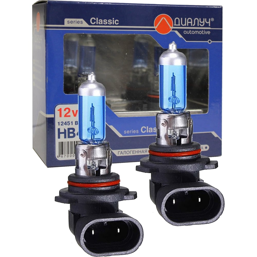 Лампы Диалуч hb4 12v 51w p22d к-т blue duo белый свет лч424-в2 12451-Bl ...
