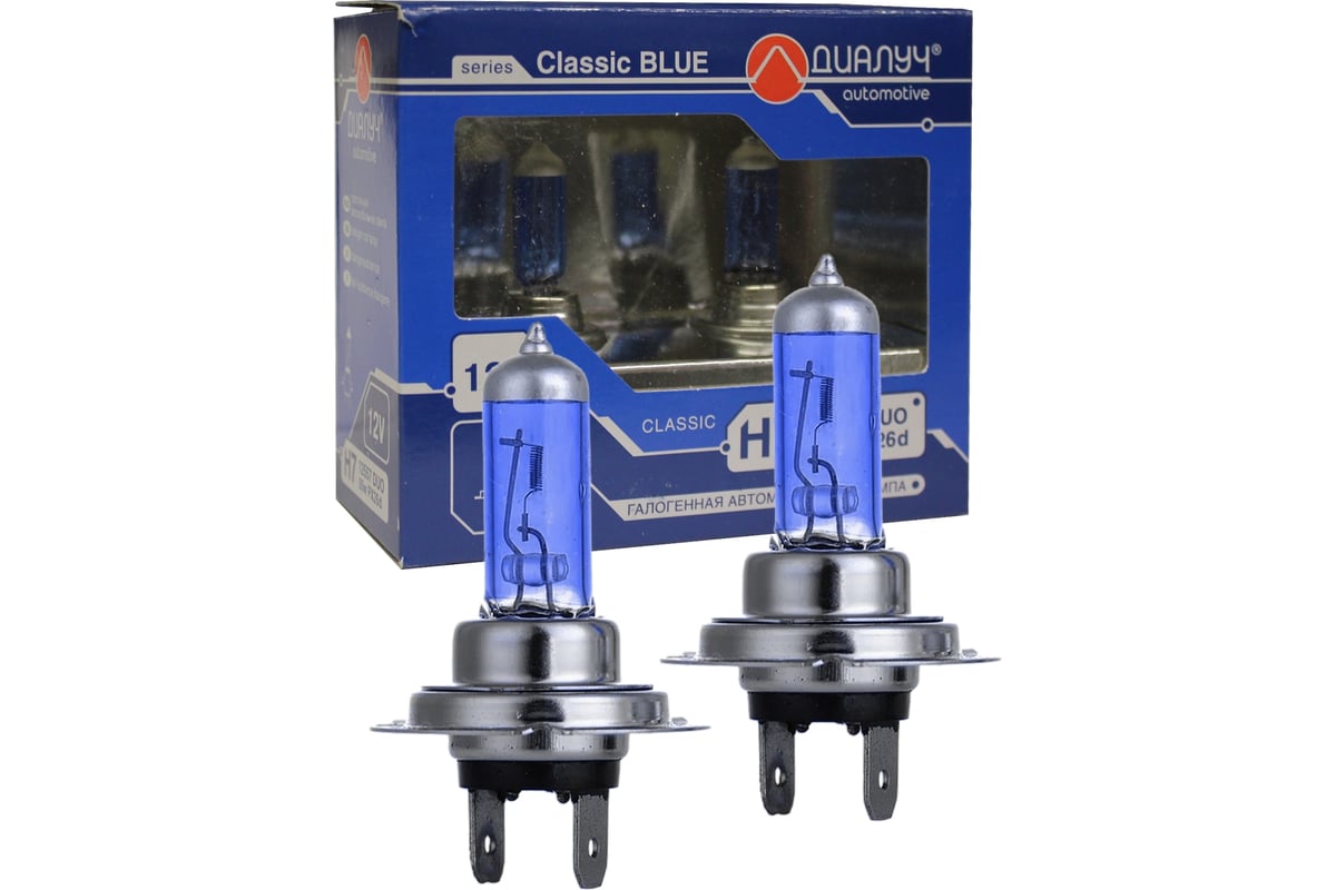 Лампы Диалуч h7 12v 55w px26d к-т blue белый свет лч182 12557-Bl-DUO ...