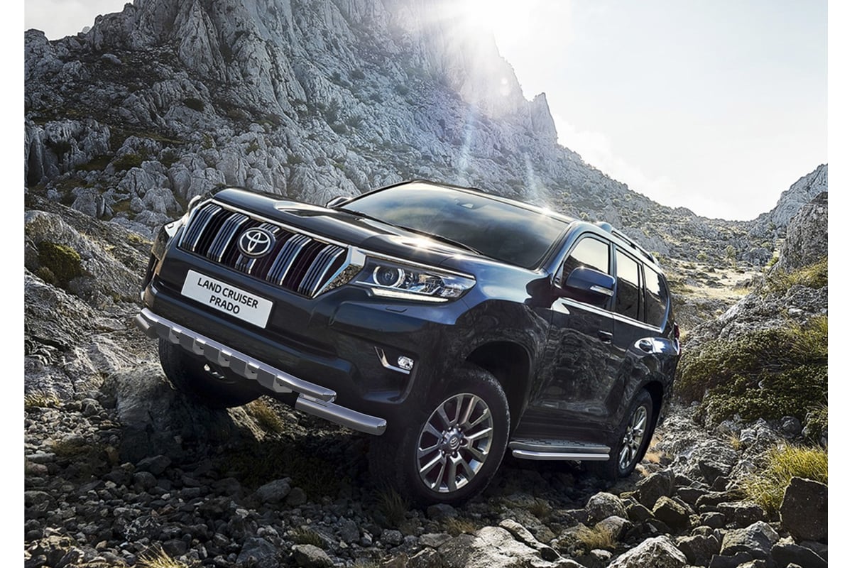 Защита переднего бампера для Toyota Land Cruiser Prado 150 2017- Rival ...