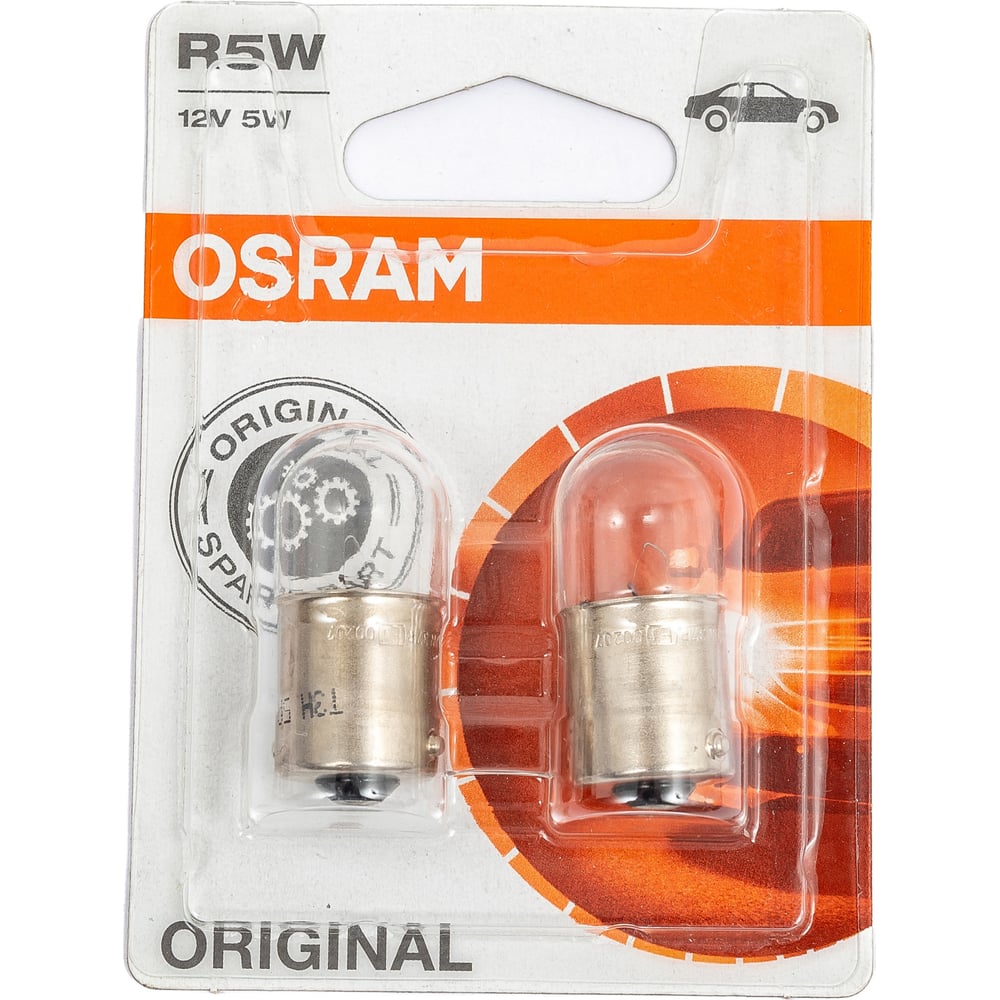 Автолампа Osram R5W BA15s, 2шт 12V ,1,10 5007-2BL - выгодная цена ...
