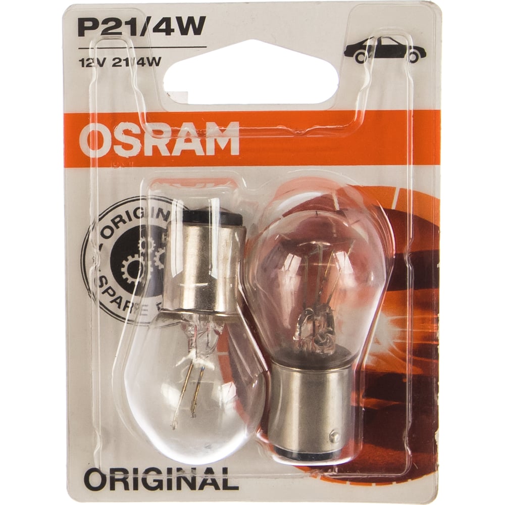 Автолампа OSRAM P21/4W BAZ15d 2шт 12V 1,10 7225-02B - выгодная цена ...