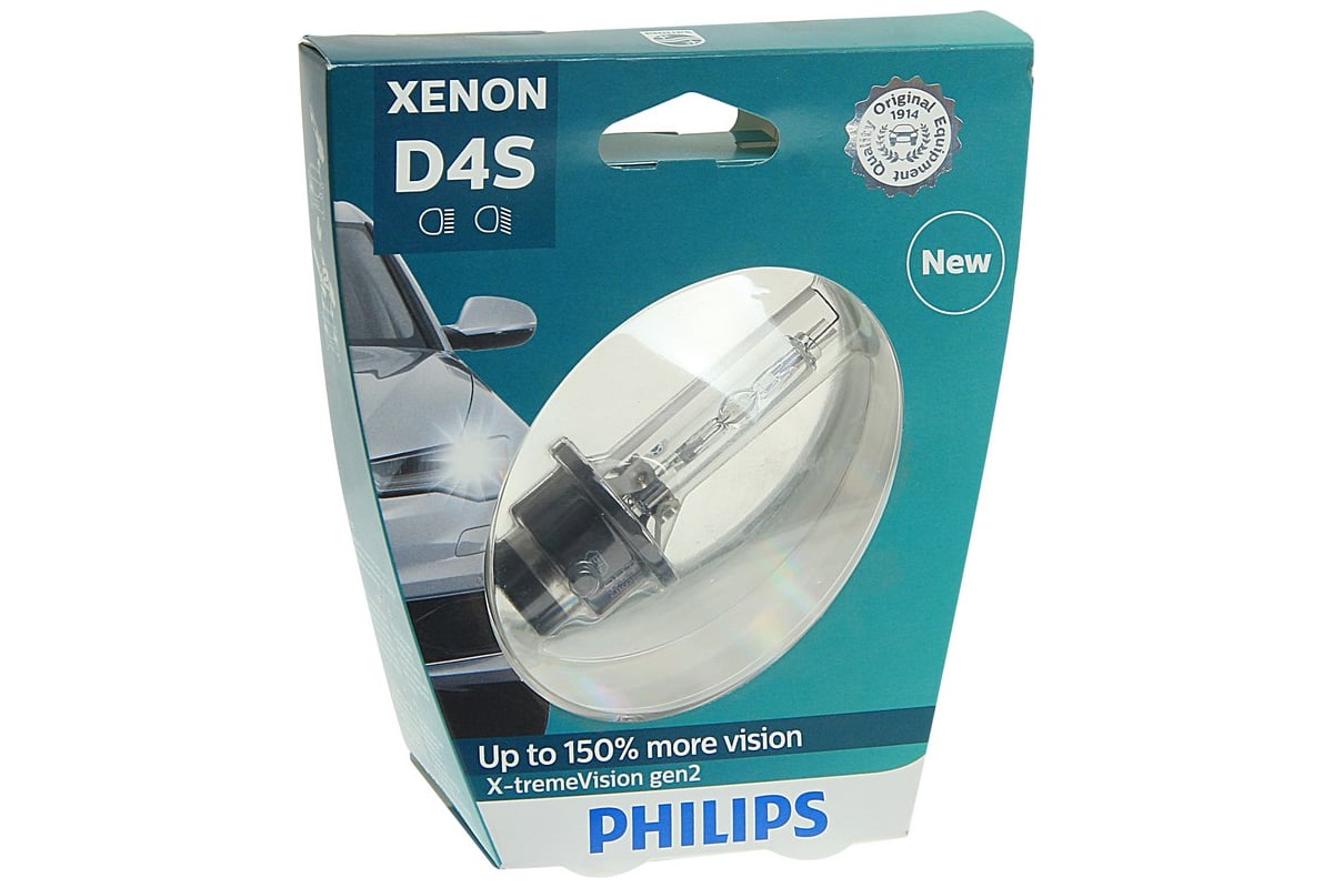 Автолампа PHILIPS D4S 35 P32D-5+150% XENON X-TREME VISION gen2 4800K ...