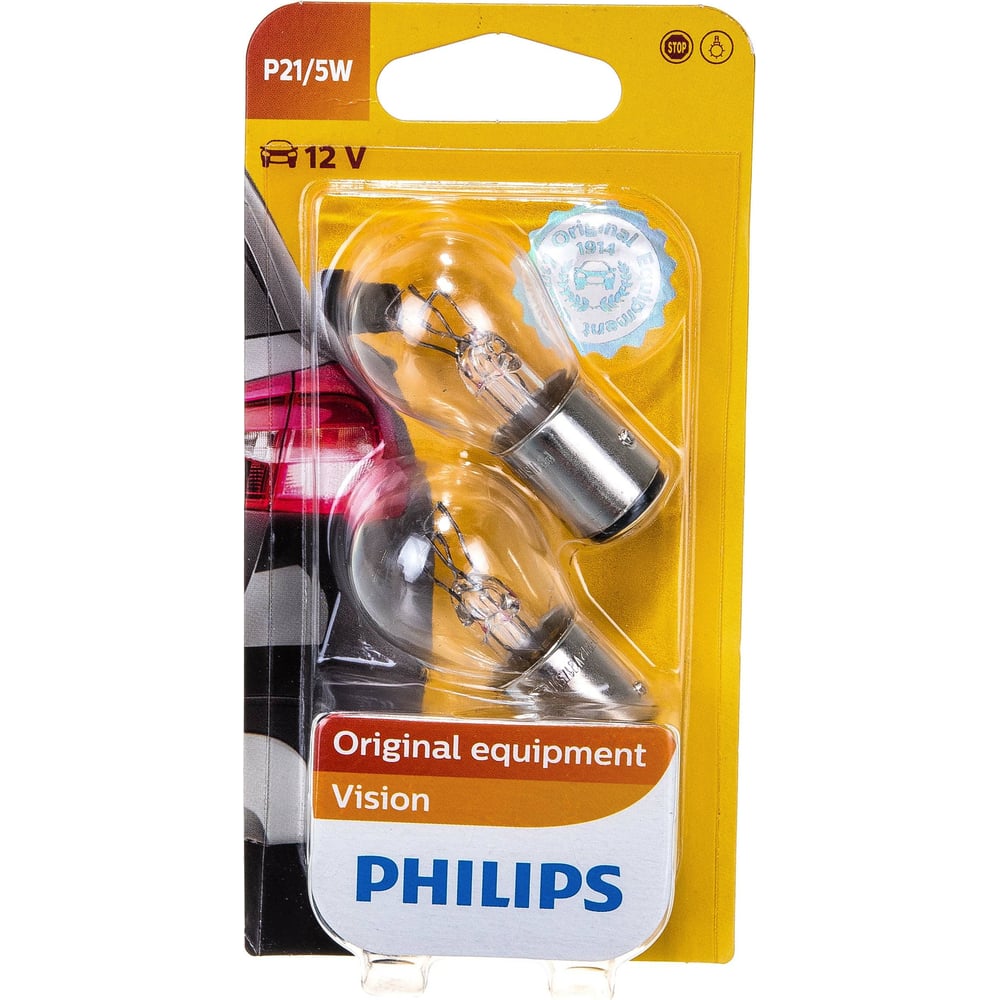 Автолампа PHILIPS P21,5W BAY15d, 2шт 12V ,1,10 12499B2 652028 ...