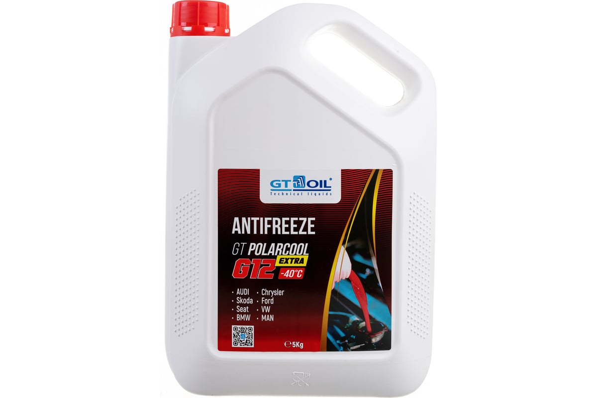Антифриз GT OIL Polarcool Extra G12 красный, 5 кг 1950032214069 ...