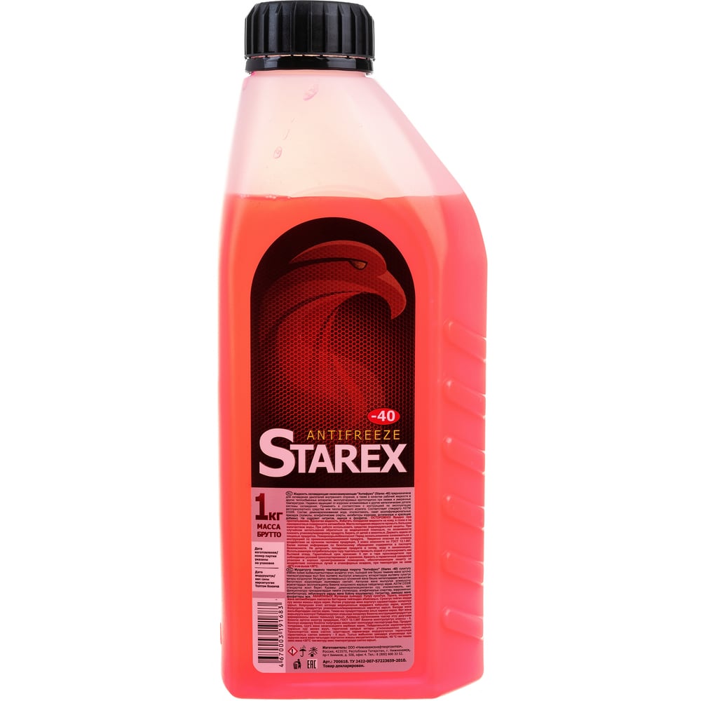 Антифриз STAREX красный, -40С, 1кг 700618 - выгодная цена, отзывы ...