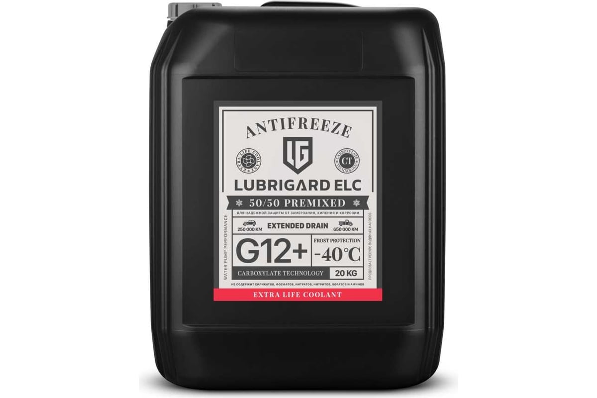 Охлаждающая низкозамерзающая жидкость LUBRIGARD Antifreeze elc 50/50 20 ...