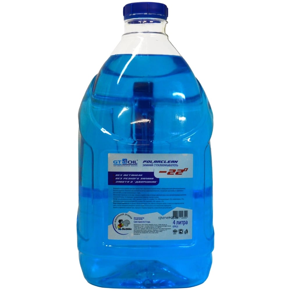 Стеклоомыватель зимний GT Polarclean, -22, 4л GT OIL, 4607071023509 ...
