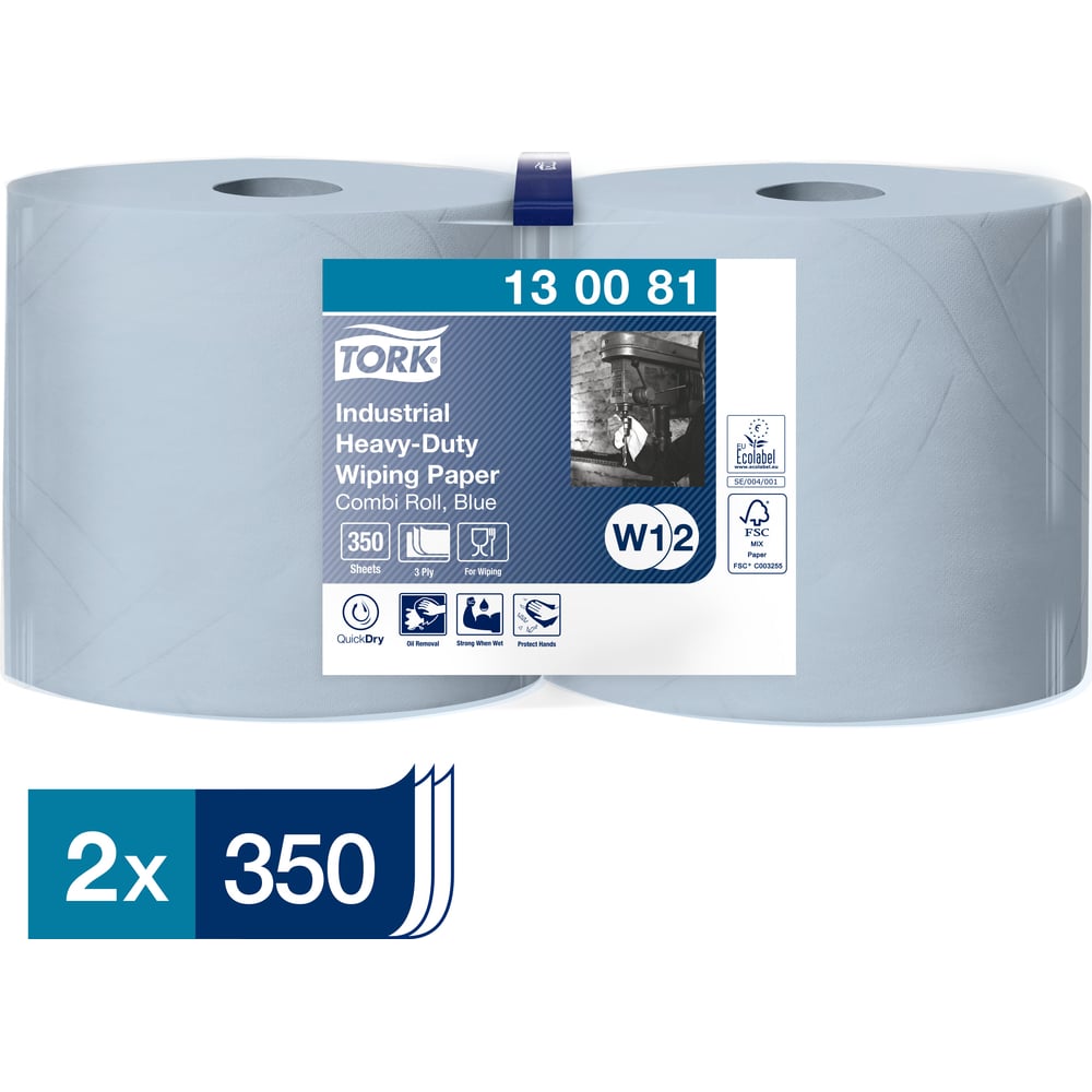 Индустриальная бумага TORK Advanced Wiper 440 Blue Performance 2 рулона ...