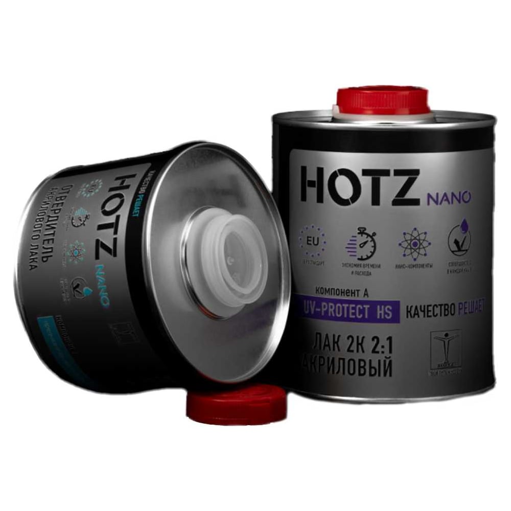 Лак HOTZ 2К HS UV-PROTECT акриловый, премиальный автомобильный ...