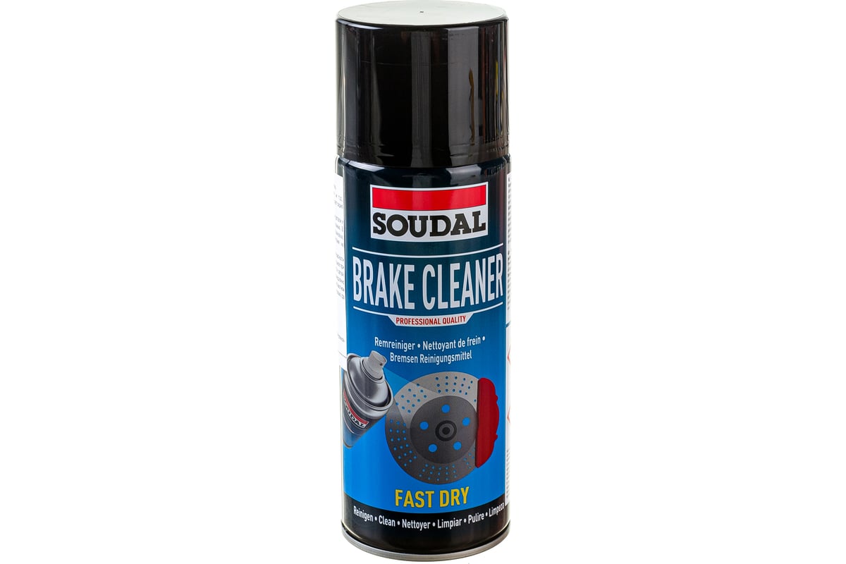 Очиститель деталей тормозов Soudal BRAKE CLEANER, 400 мл 119712 ...
