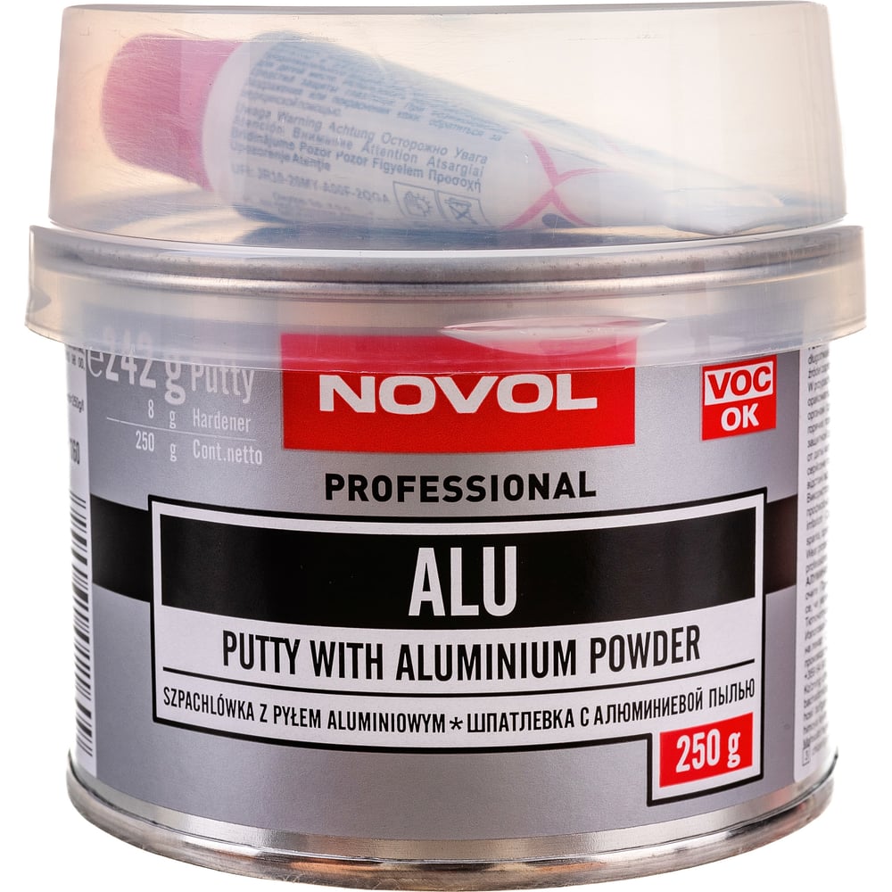Автошпатлевка Novol ALU с алюминием 0.25 кг X6119889 - выгодная цена ...