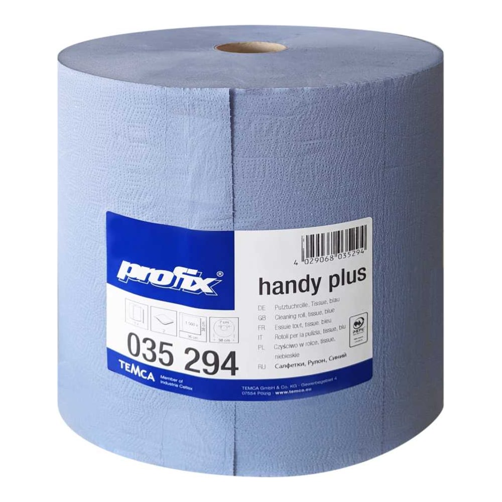 Бумажный протирочный материал Temca PROFIX HANDY PLUS 1 рулон (2 слоя ...