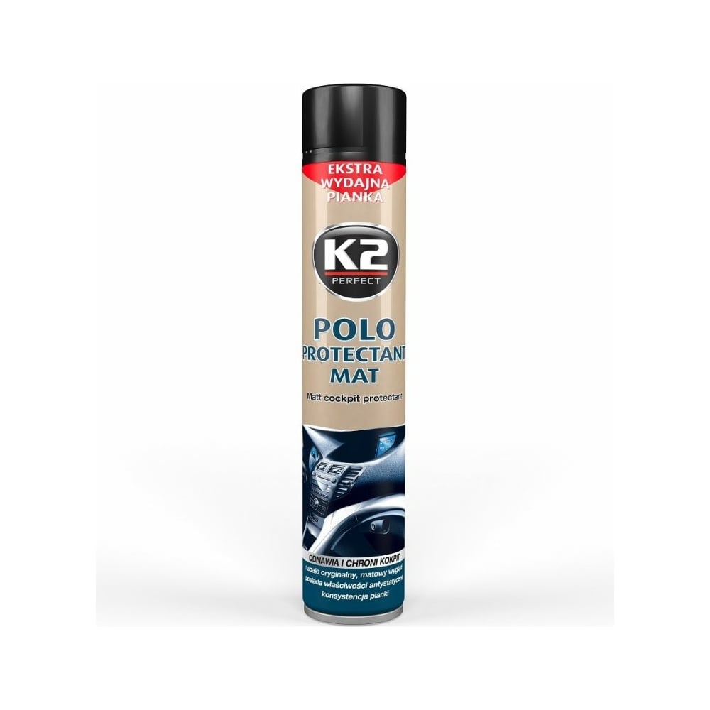 Полироль пластика K2 POLO PROTECTANT MAT новая машина, аэрозоль, 750 мл K418 - выгодная цена ...