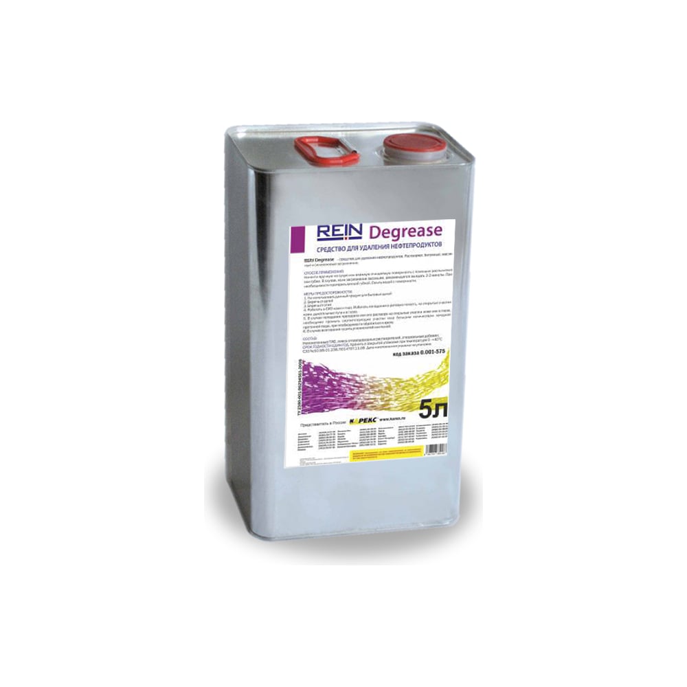 Очиститель битумных пятен Rein Degrease, жест. 5 л 0.001-575 - выгодная цена, отзывы ...