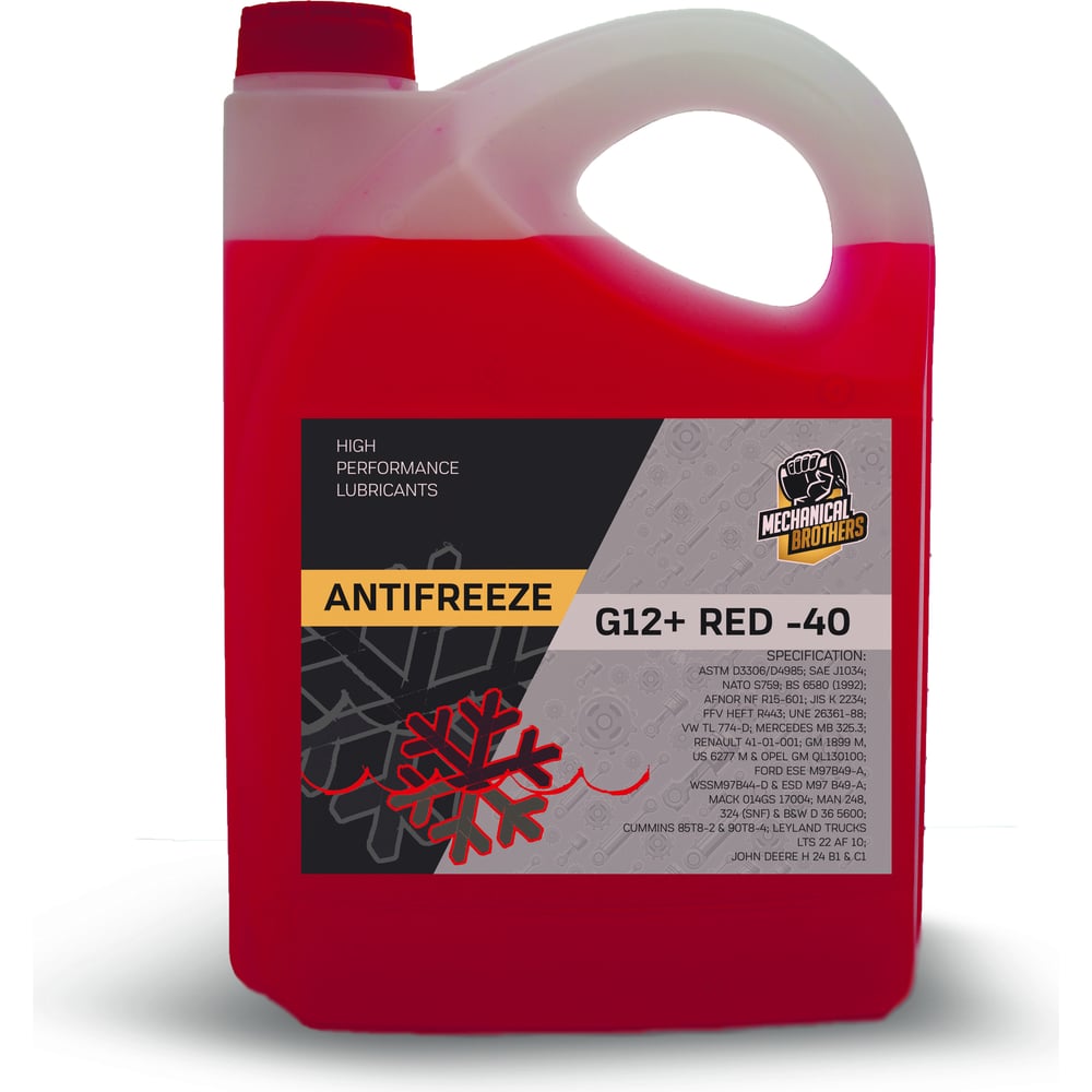 Антифриз MECHANICAL BROTHERS RED-40 G12+, красный, 5 кг 4673725540074 ...