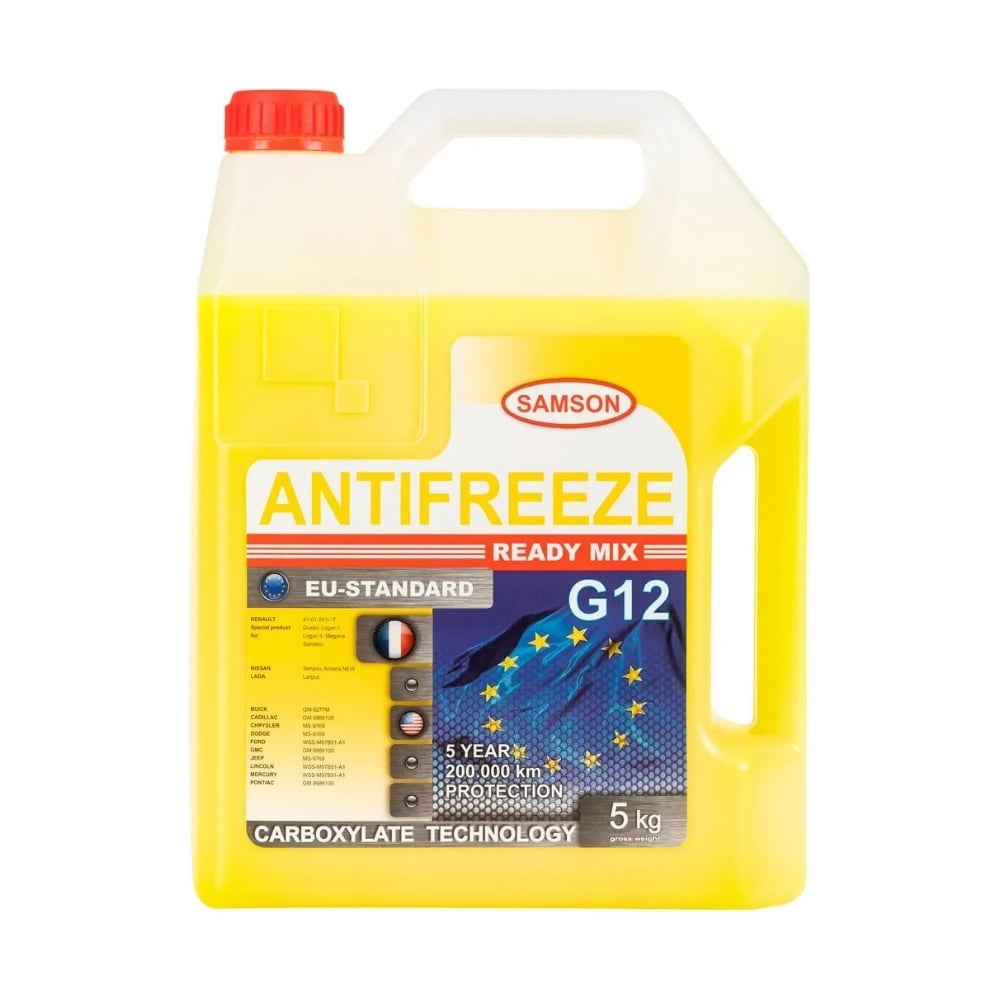 Антифриз SAMSON EU-STANDARD G12, 5 кг 803368 - выгодная цена, отзывы ...