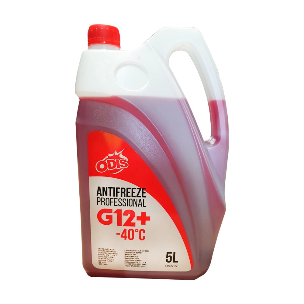 Антифриз ODIS G12+ Antifreeze Professional Red -40C 5L (5.37кг) Ds0707 ...
