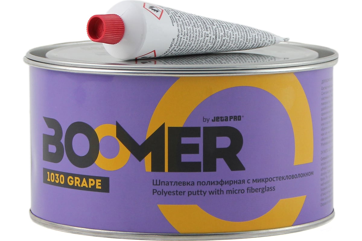 Полиэфирная шпатлевка с микростекловолокном BOOMER Grape (1.8+0.045 кг ...