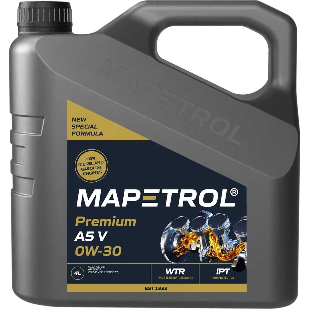 Моторное масло MAPETROL PREMIUM A5 V 0W-30, 4 л MAP0102 - выгодная цена, отзывы, характеристики ...