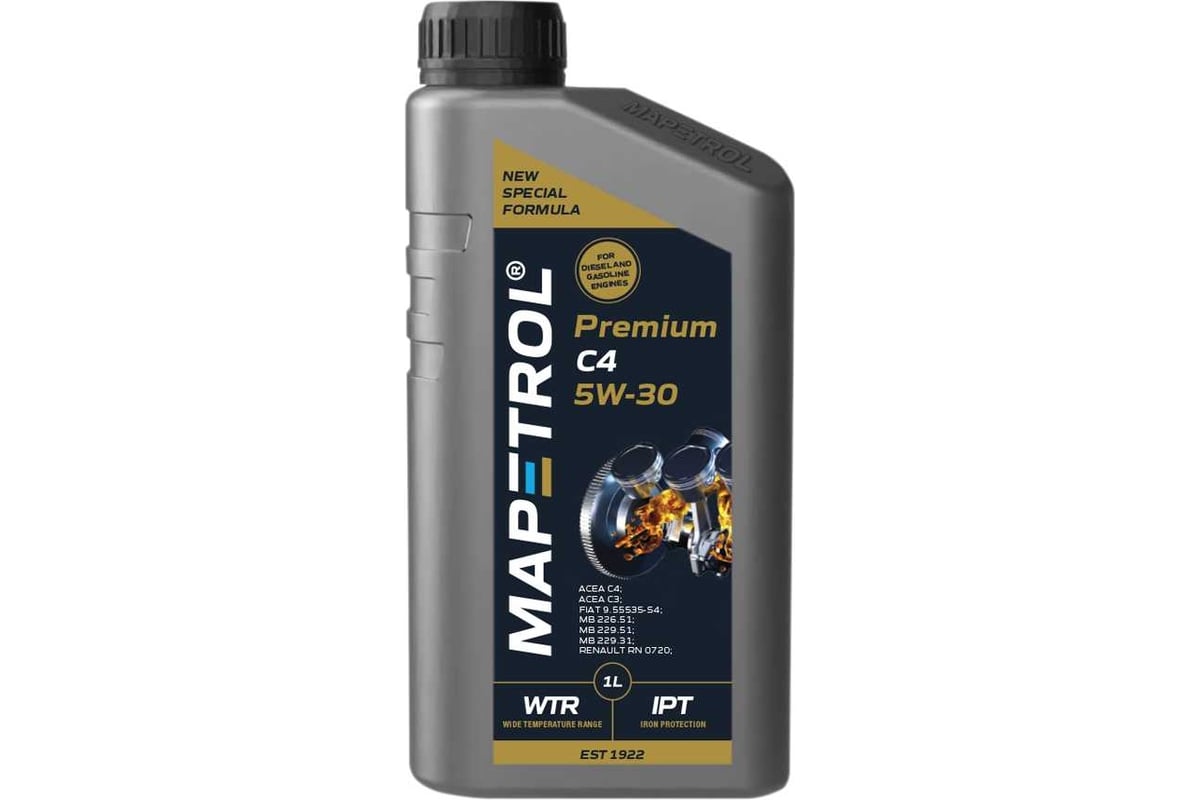 Моторное масло MAPETROL PREMIUM C4, 5W-30, 1 л MAP0029 - выгодная цена ...