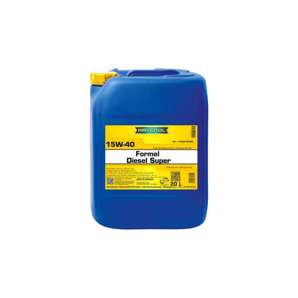 Моторное масло RAVENOL Formel Diesel Super SAE 15W-40, 20 л new 1123215 ...