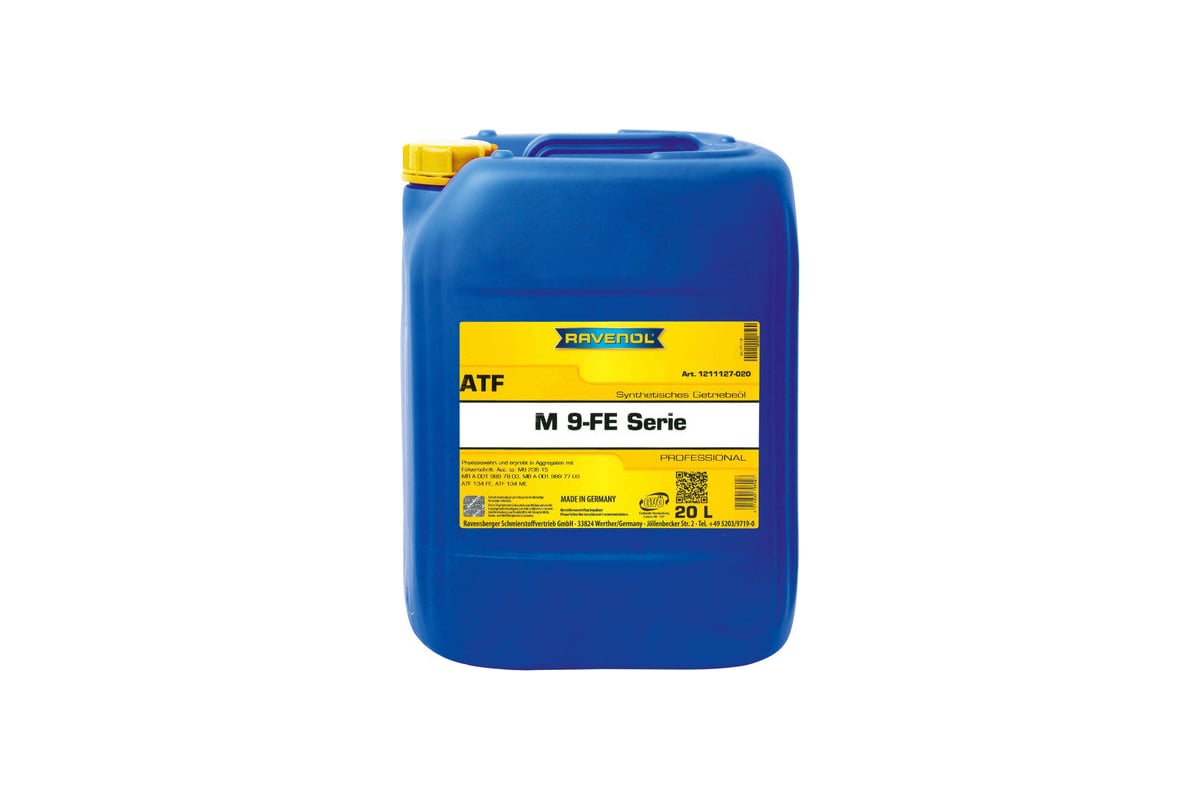 Трансмиссионное масло RAVENOL ATF M 9FE-Serie, 20л new 1211127-020-01 ...
