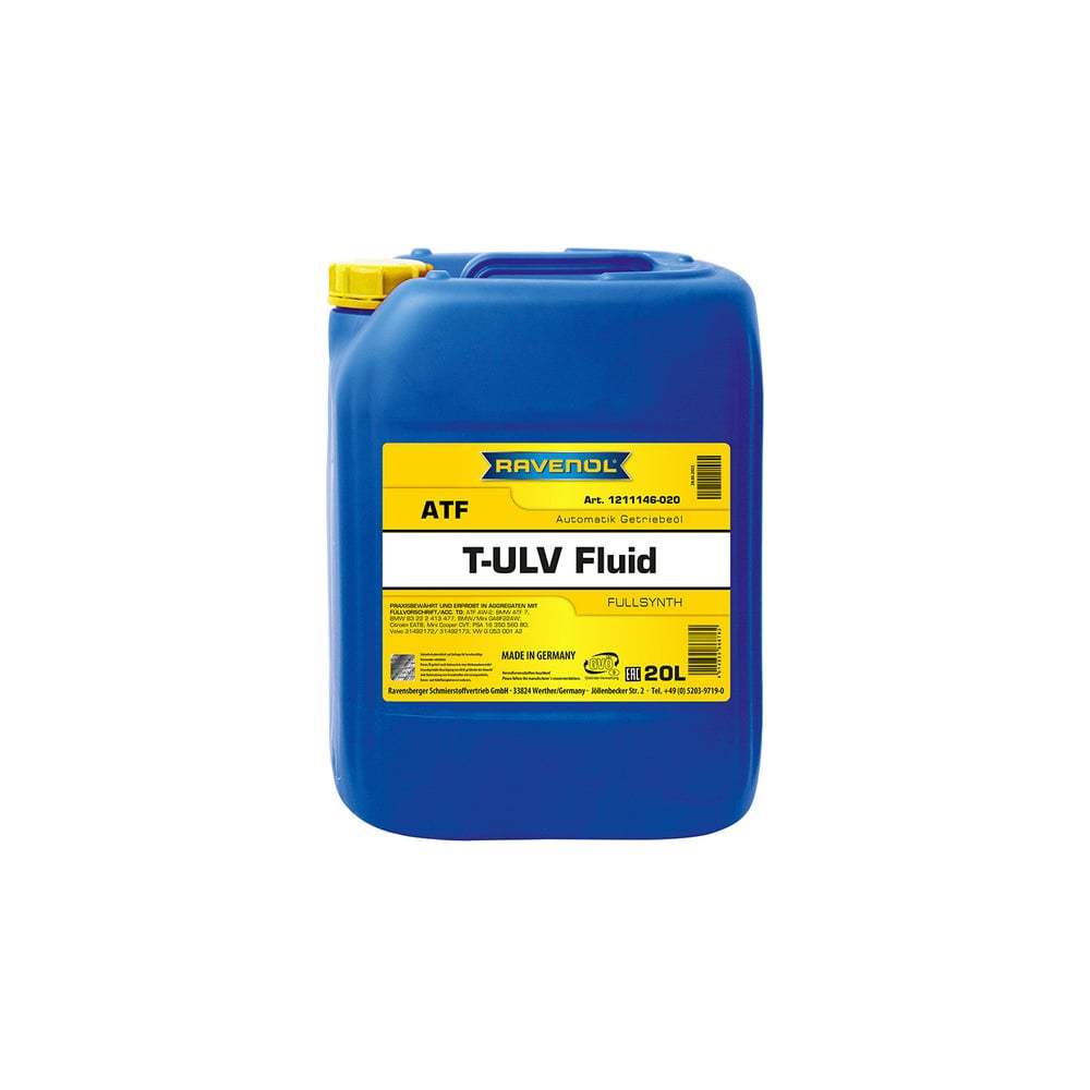 Трансмиссионное масло RAVENOL ATF T-ULV Fluid, 20л 1211146-020-01-999 ...