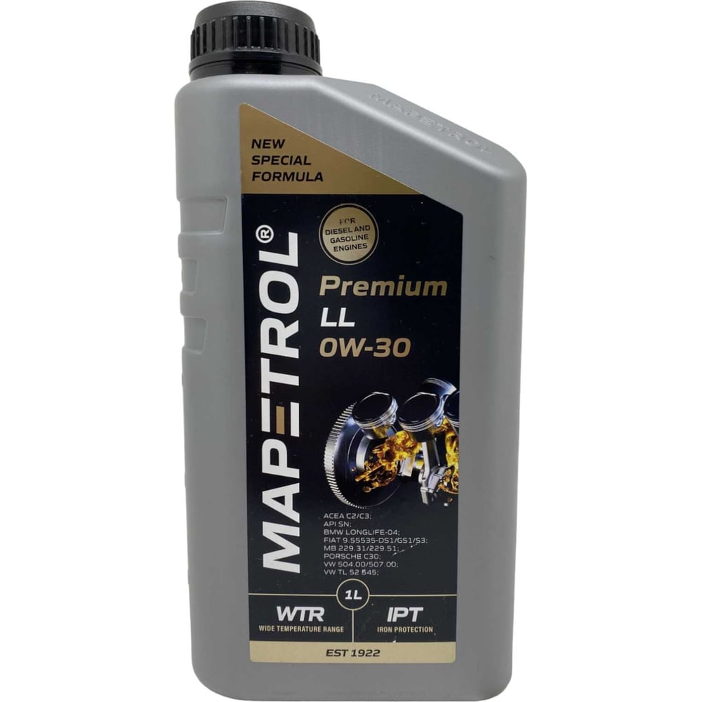 Моторное масло MAPETROL PREMIUM LL 0W-30 1л MAP0095 - выгодная цена, отзывы, характеристики ...