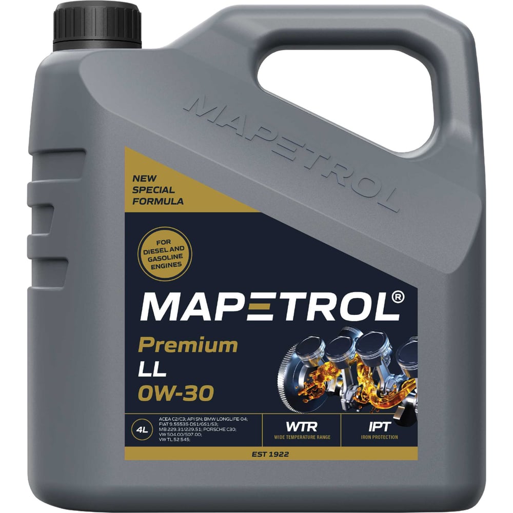 Моторное масло MAPETROL PREMIUM LL 0W-30 4 л MAP0096 - выгодная цена ...