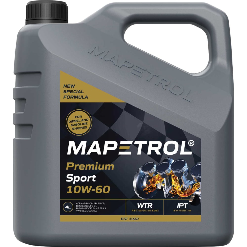 Моторное масло MAPETROL PREMIUM SPORT 10W-60 4 л MAP0150 - выгодная цена, отзывы, характеристики ...