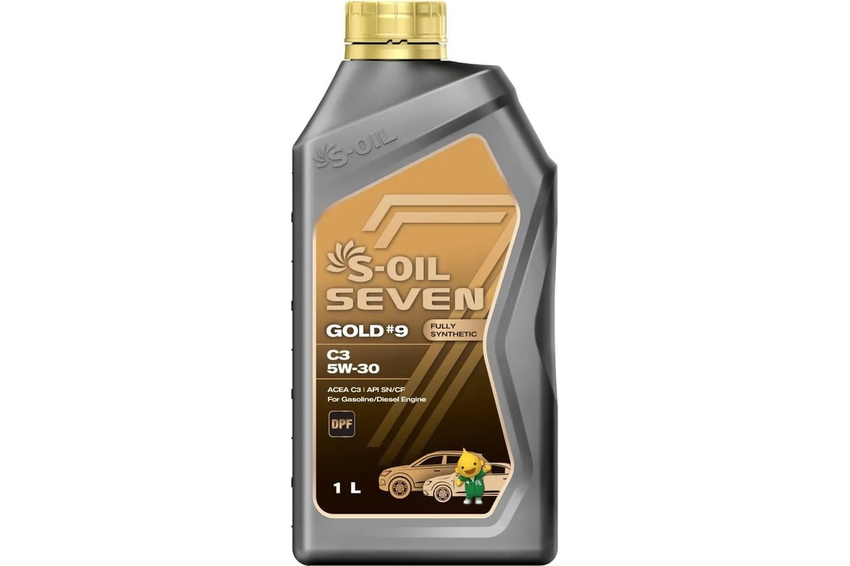 Масло моторное S-OIL SEVEN 7 GOLD #9 C3 5W-30 синтетика 1L E107767 ...