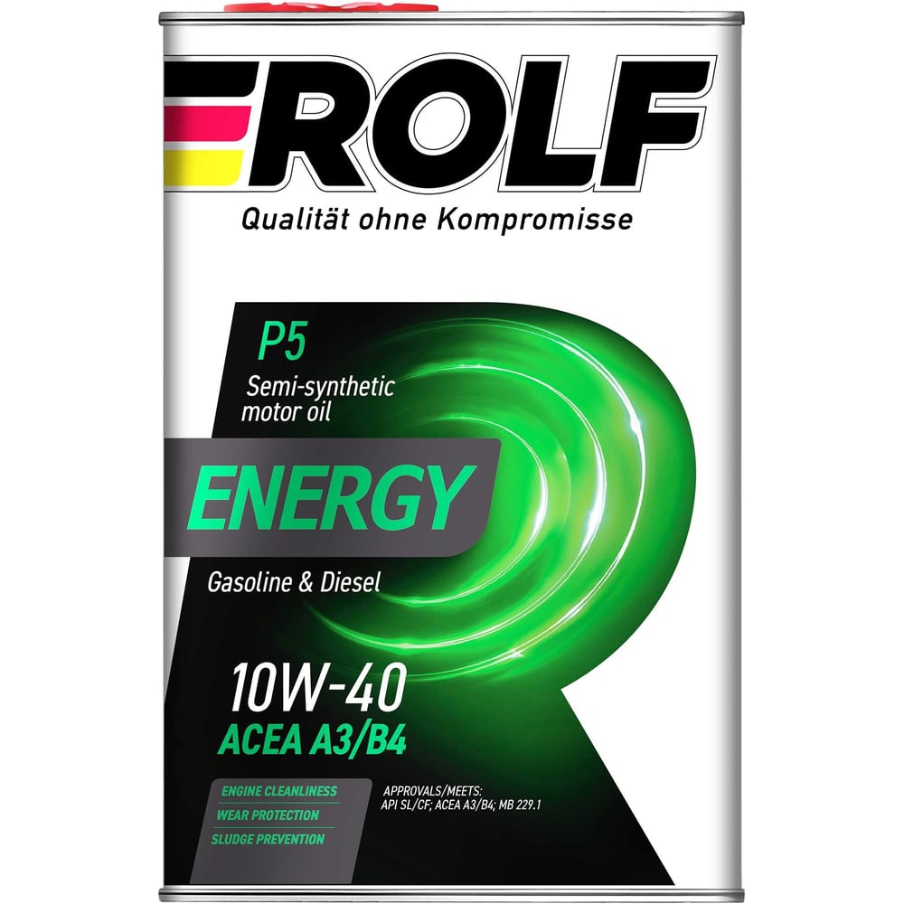 Моторное масло Rolf Масло Energy 10W-40 SL/CF 4 л 322227 - выгодная ...