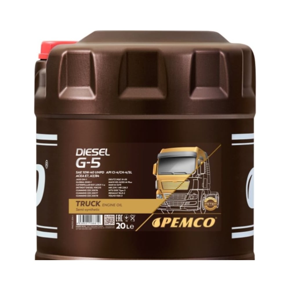 Масло моторное PEMCO DIESEL G-5 10W-40 UHPD 20 литров G-5 10W40 - выгодная цена, отзывы ...