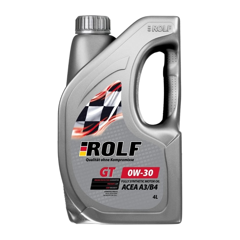 Моторное масло Rolf GT 0W-30, ACEA A3/B4, API SP, 4л 322975 - выгодная ...