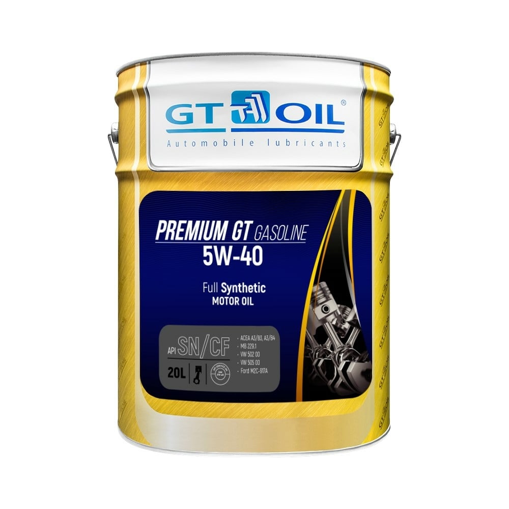 Масло (SAE 5W-40; API SN/CF; 20 л) Premium GT Gasoline GT OIL ...